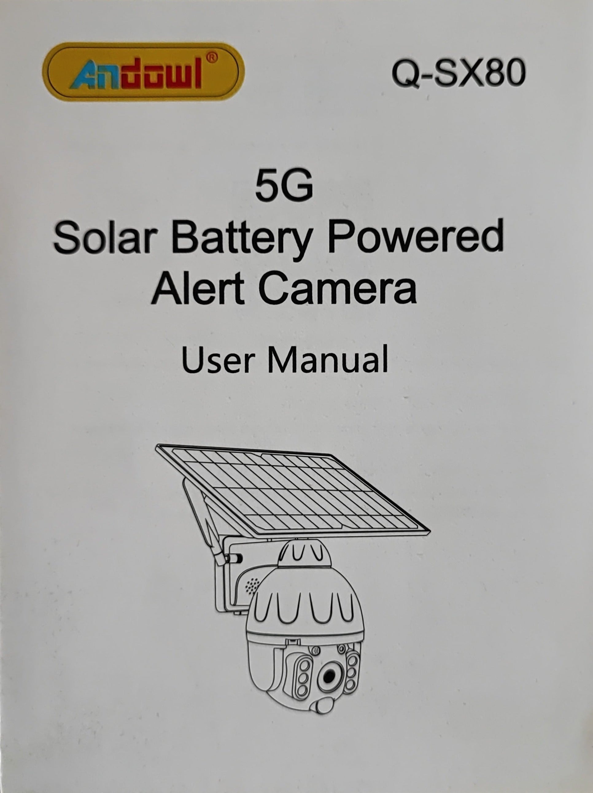 Q-SX80 Solar Powered Smart Security Camera (5G SIM card) – Car Rack