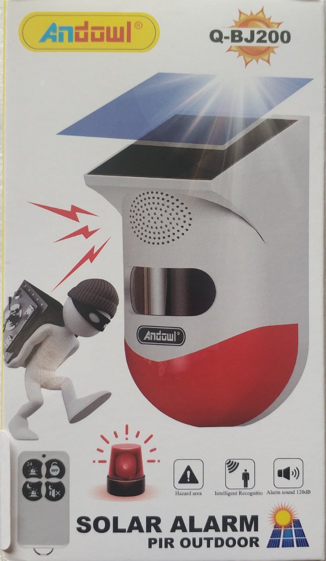 Andowl Q-BJ200 Solar Motion Remote Controlled Sensor Alarm – Car Rack