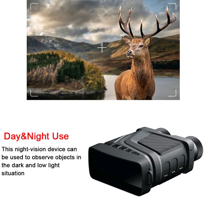 R12 Portable Night Vision Binocular 1080P – Car Rack